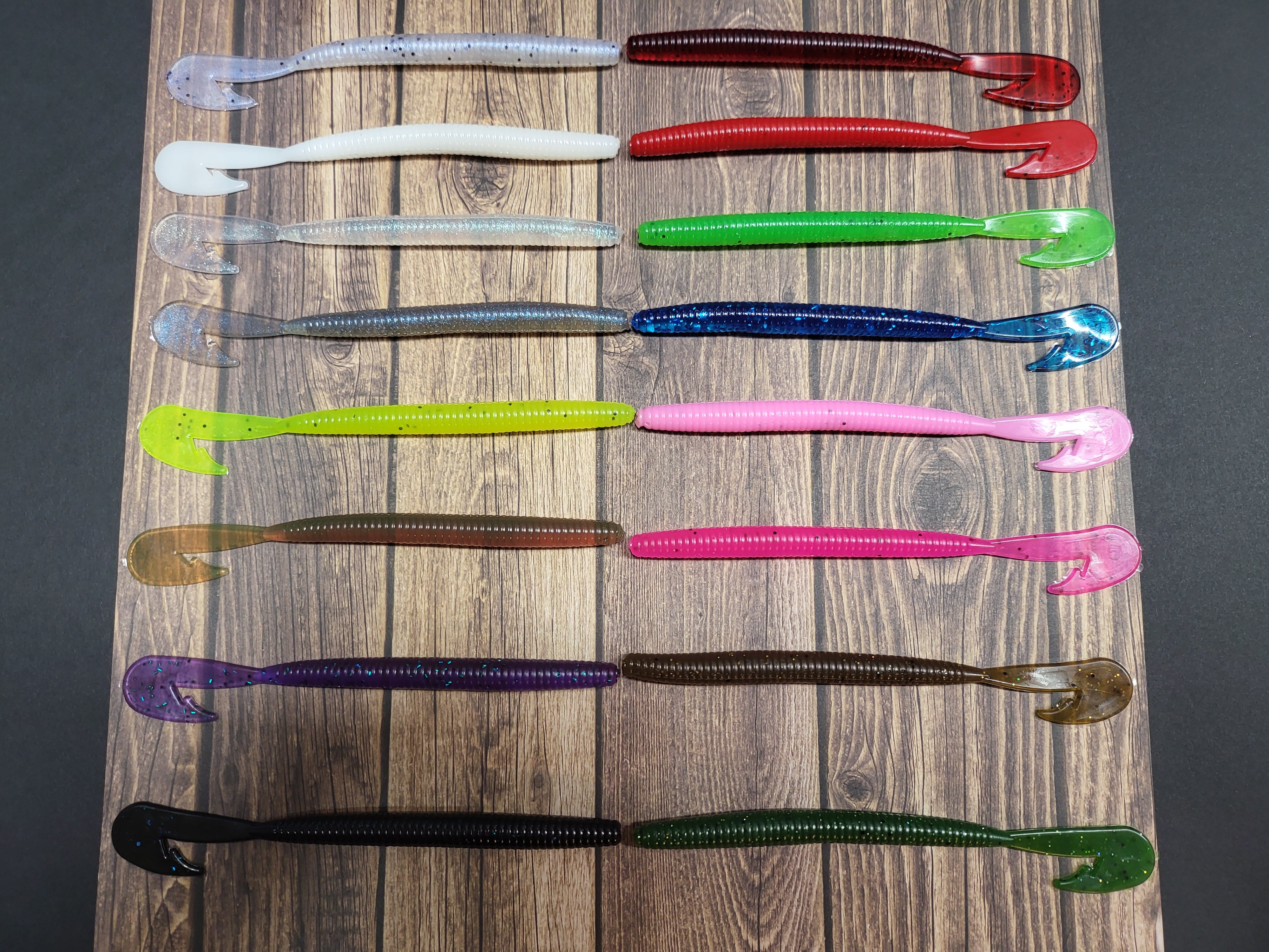 6" Speed Worm (29) Colors – Ryan's Custom Baits